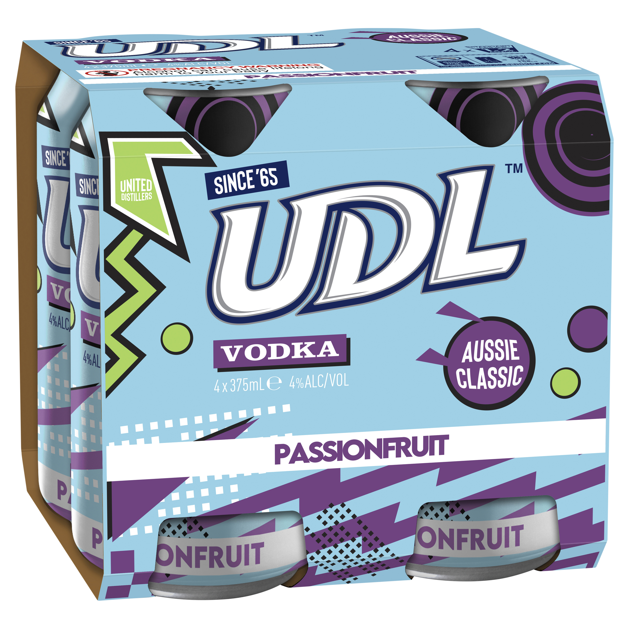 UDL Vodka & Passionfruit Can - Single, 4 & 24 Pack Deals