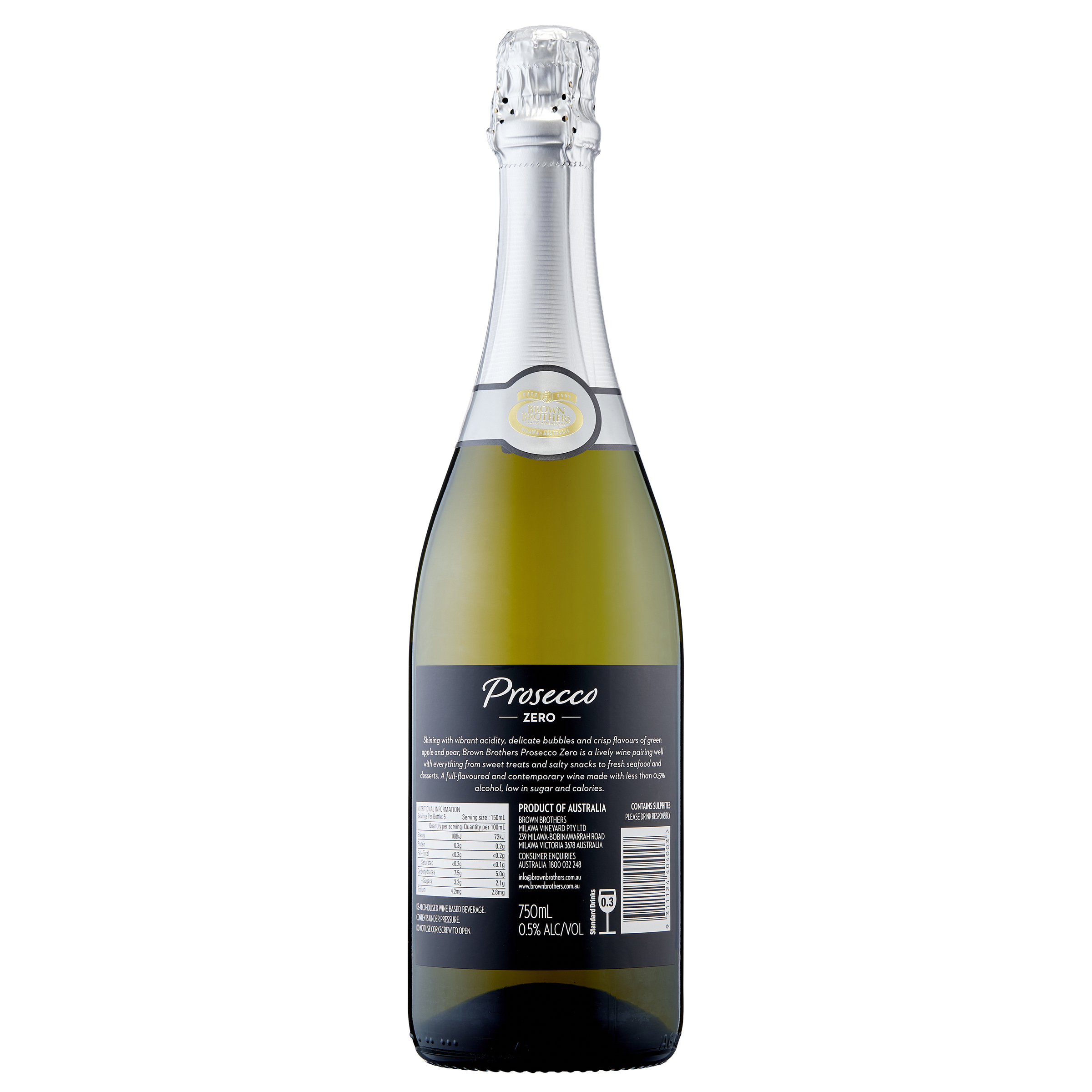 Brown Brothers Prosecco Zero 750mL | Liquorland