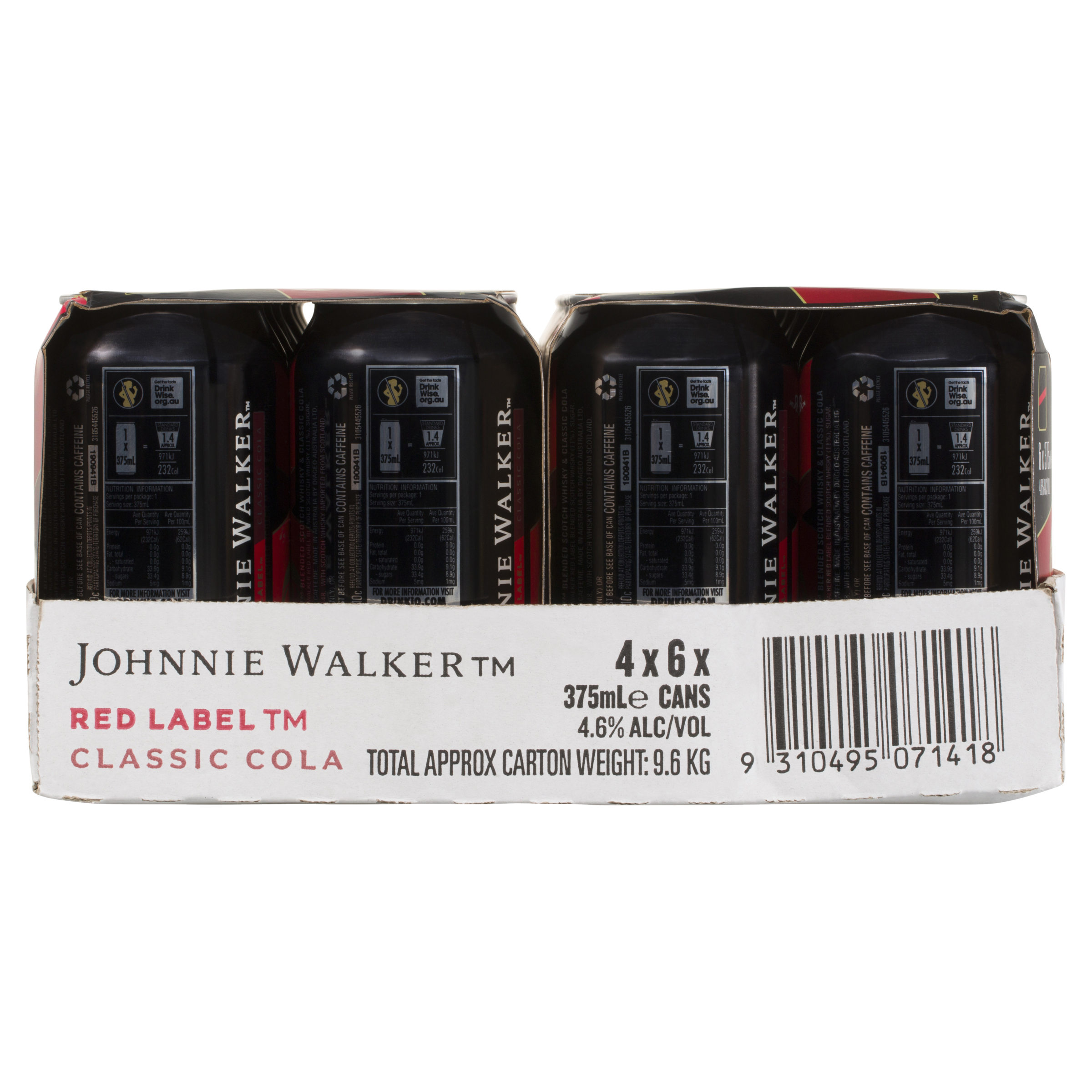 Johnnie Walker Red & Cola Can 375mL | First Choice Liquor
