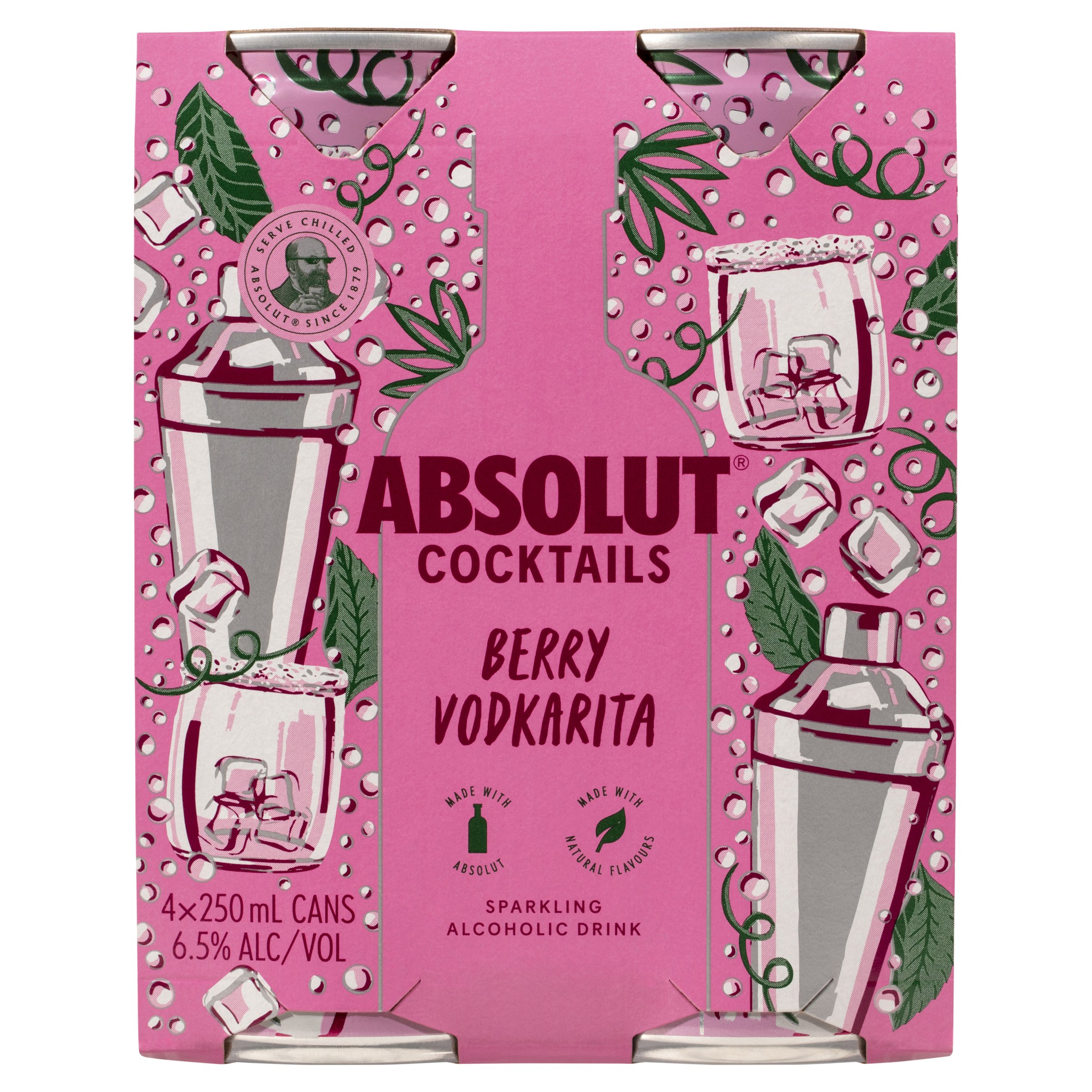 Absolut Cocktails Berry Vodkarita Can 250ml | Liquorland