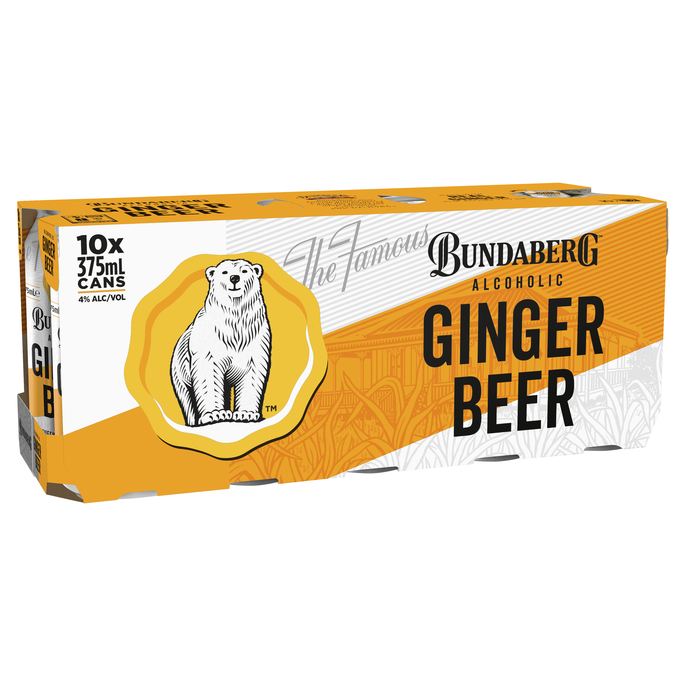 Bundaberg Alcoholic Ginger Beer 10Pk Can 375mL | Liquorland