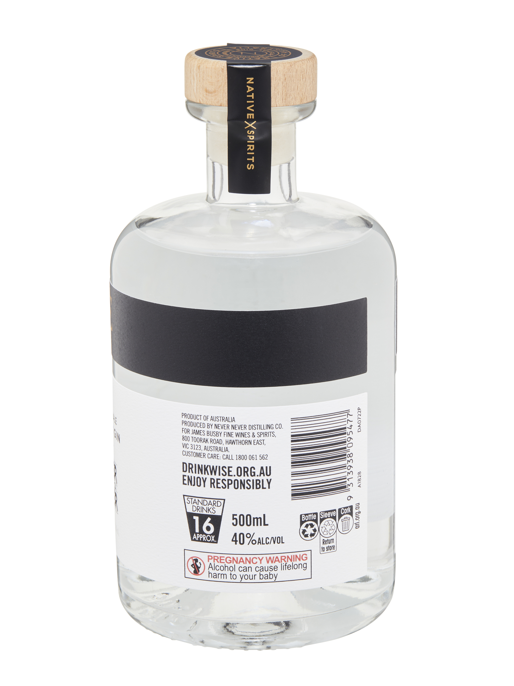 Native Spirits McLaren Vale Modern Gin By Never Never 500mL | Liquorland