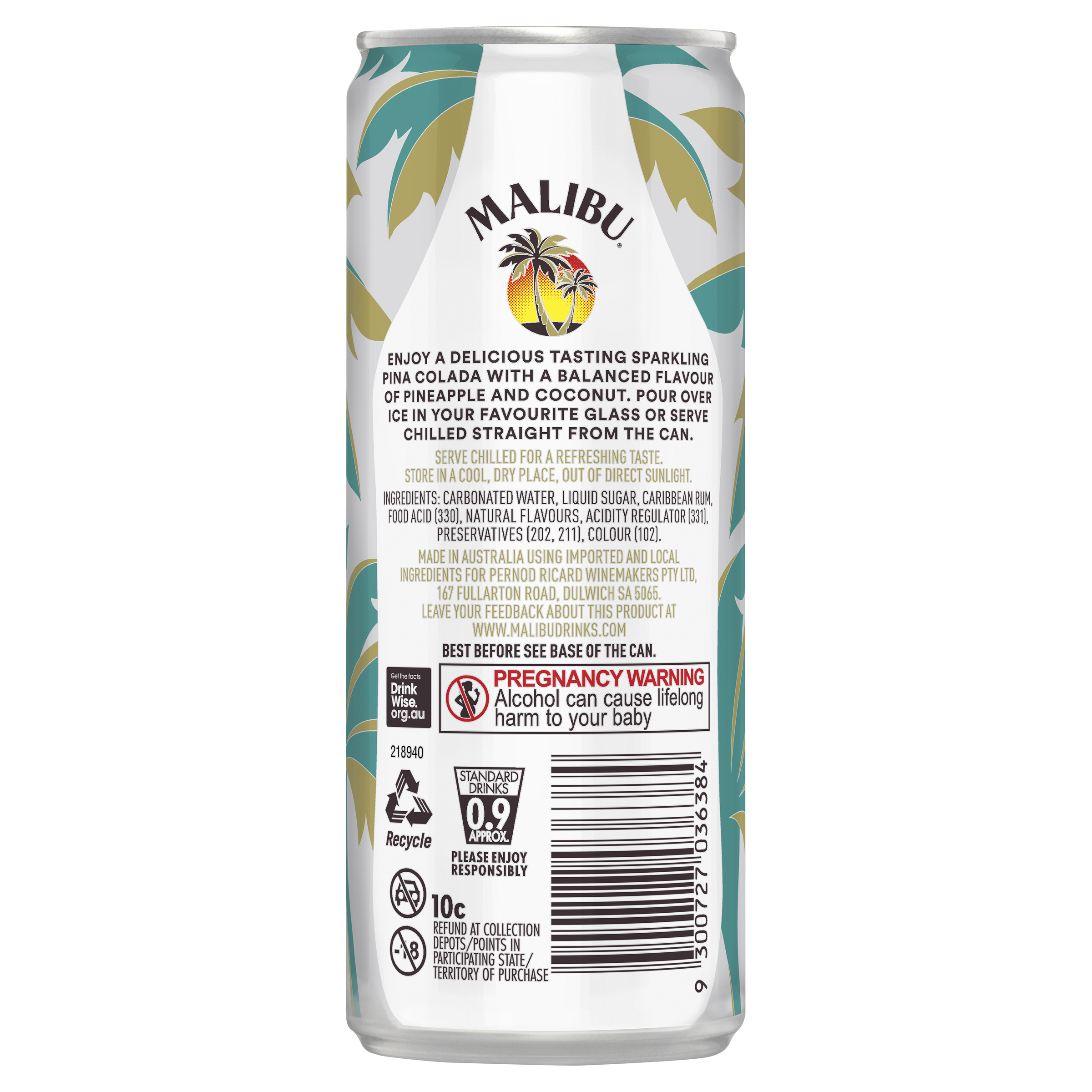 Malibu Cocktails Pina Colada Can 250mL | Liquorland