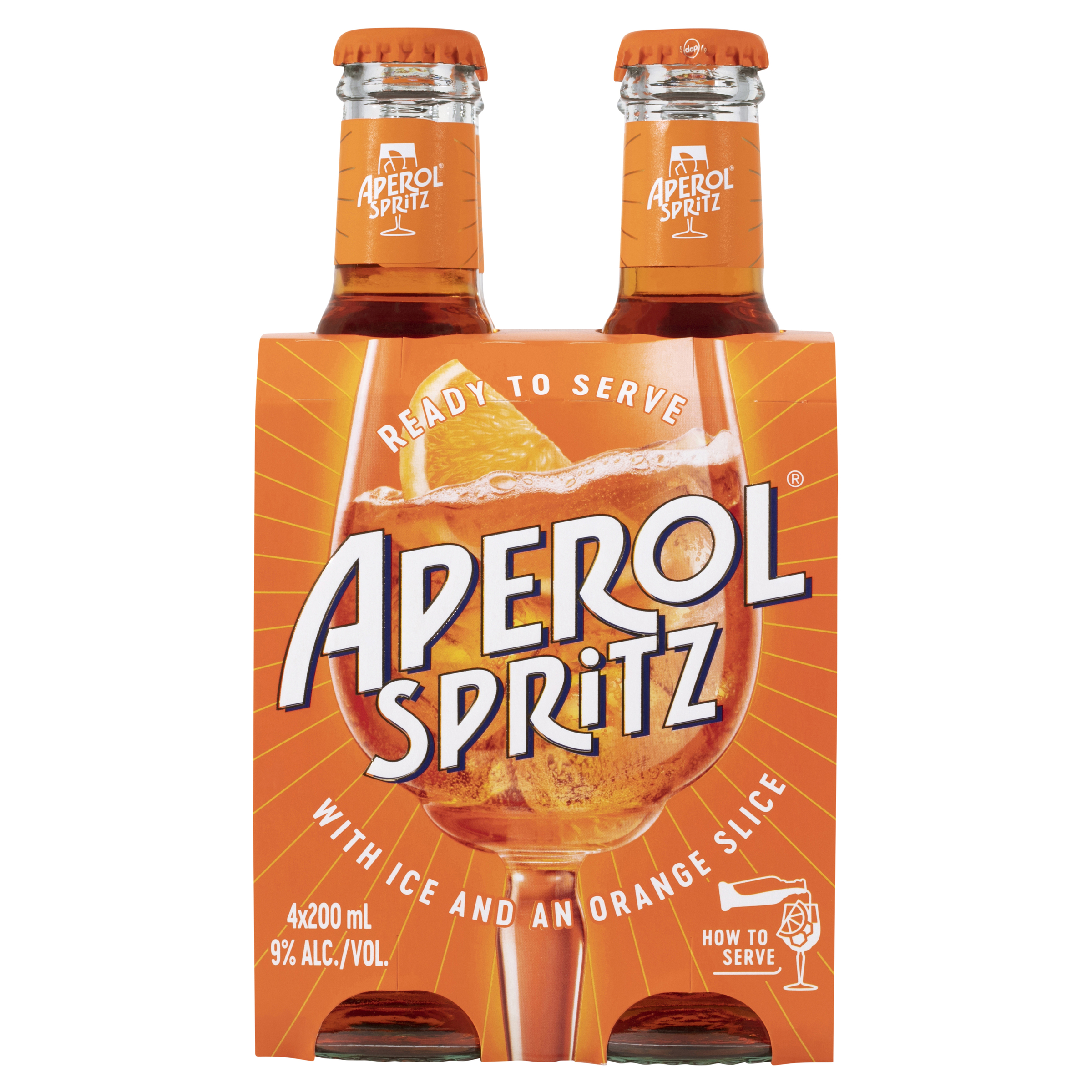 Aperol Spritz Bottle 200ml Single 4 24 Pack Deals