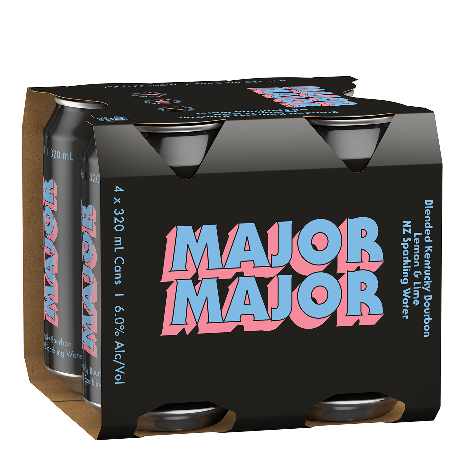 Major Major Bourbon Lemon Lime & Sparkling Water Can 320mL | Liquorland