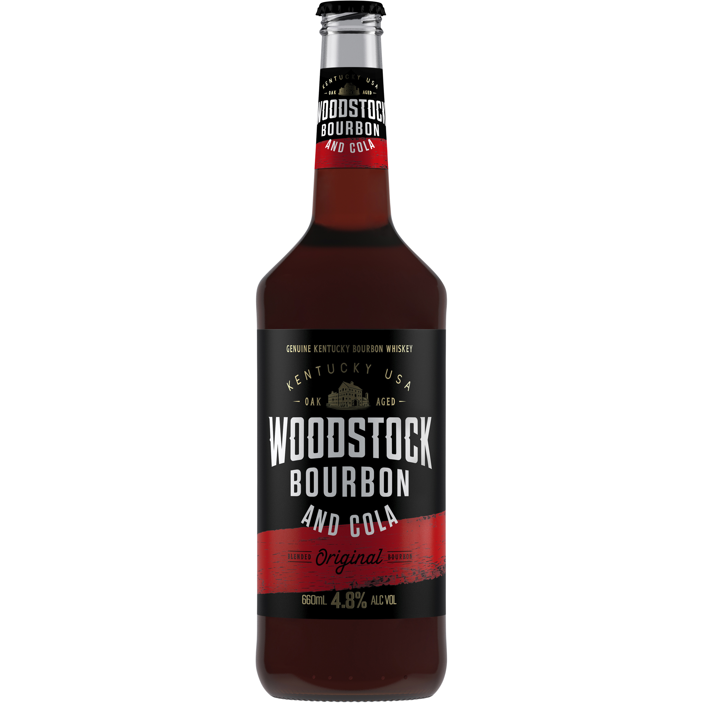 Woodstock Bourbon & Cola 660mL - Single & 12 Pack Deals
