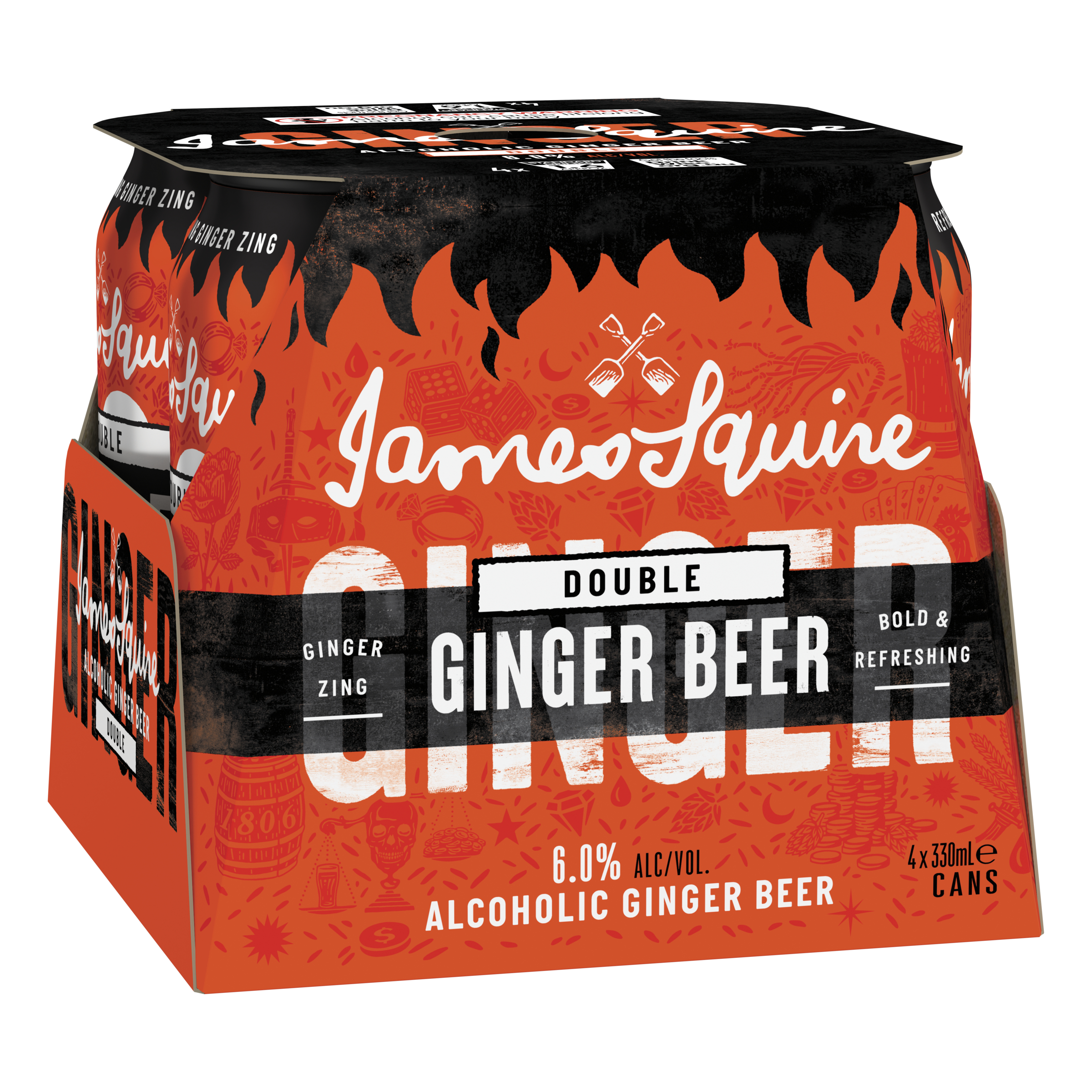 James Squire Double Ginger Beer - 4 & 24 Pack Deals