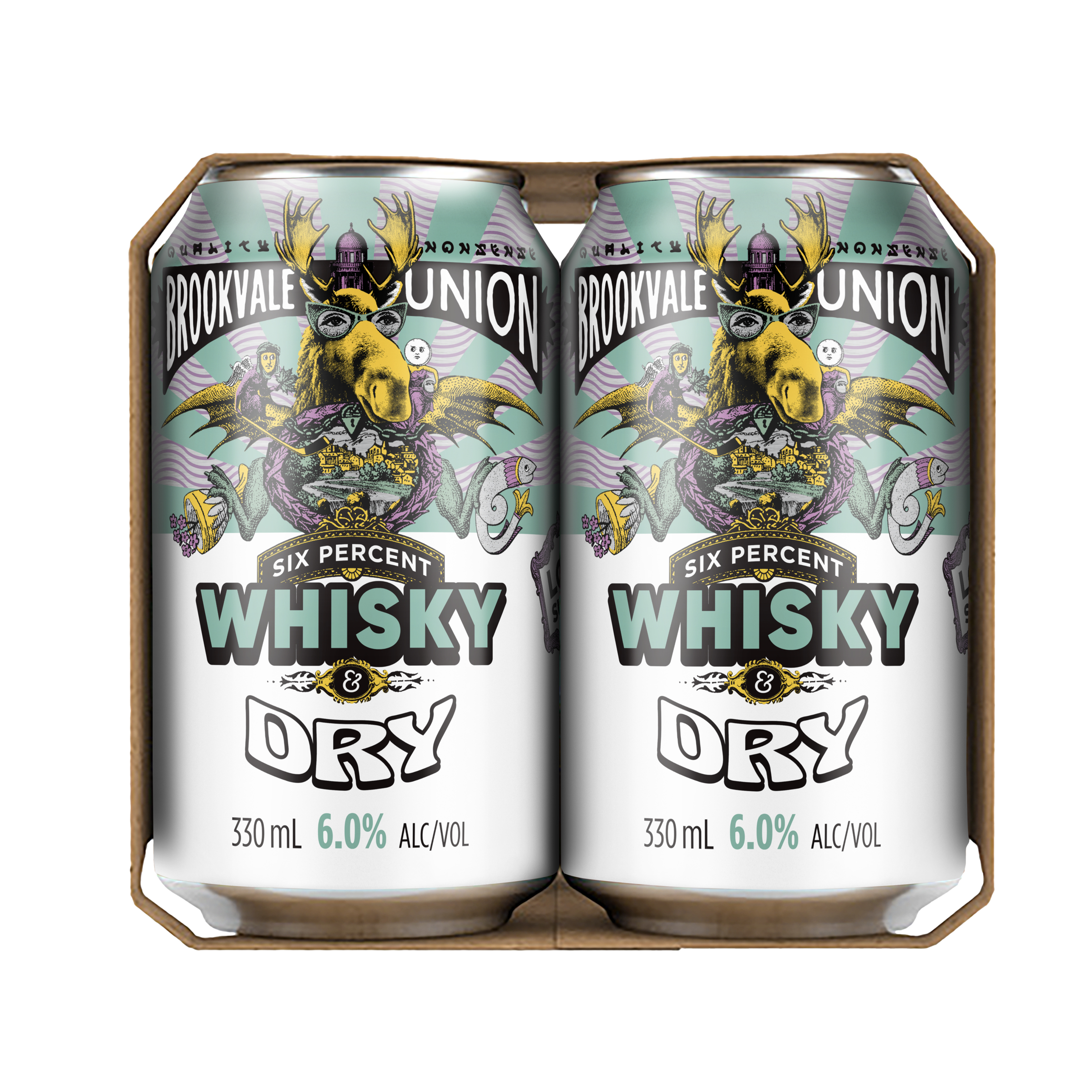 Brookvale Union Whisky & Dry Can 330mL - Single, 4 & 24 Pack Deals