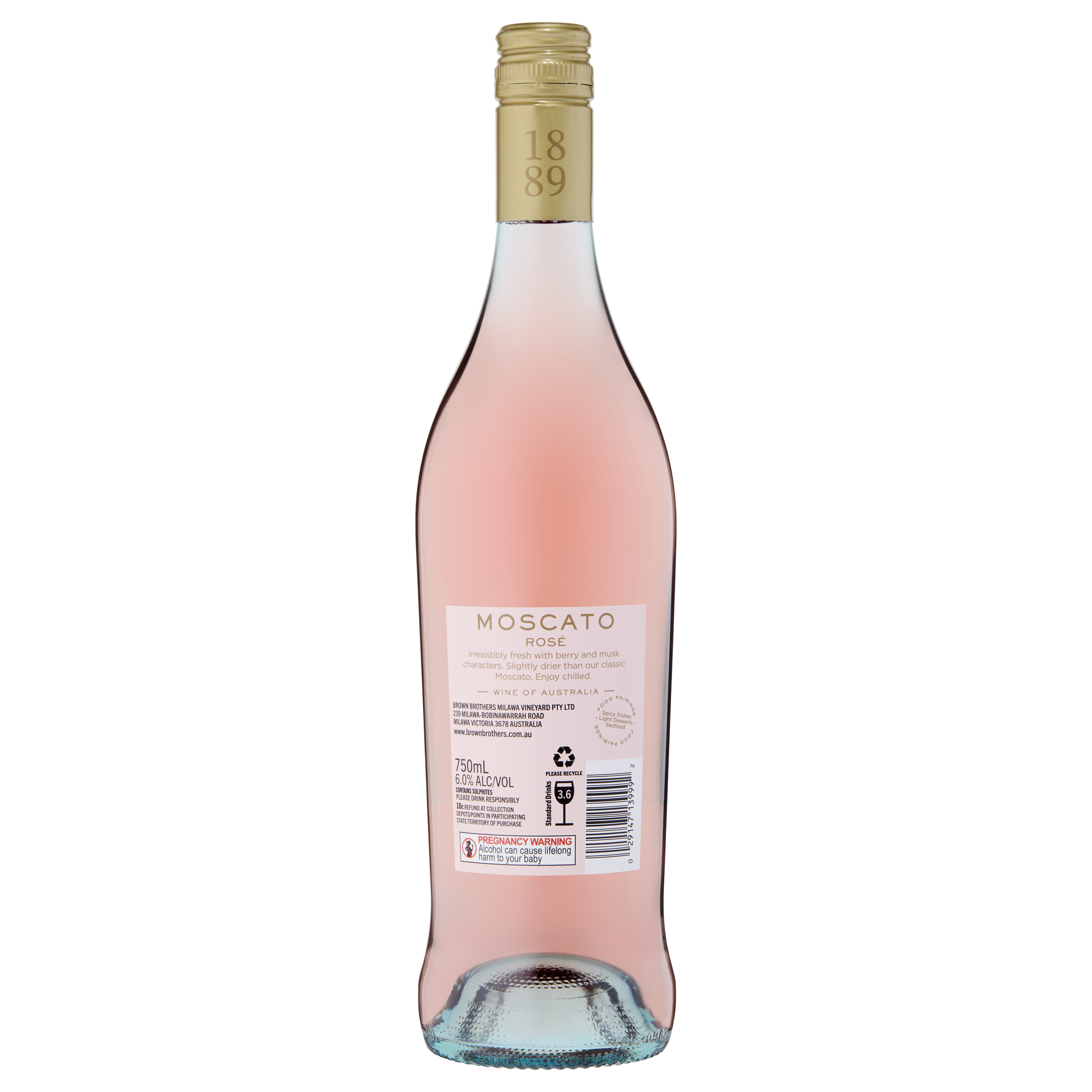 Brown Brothers Moscato Rose 750mL | First Choice Liquor Market