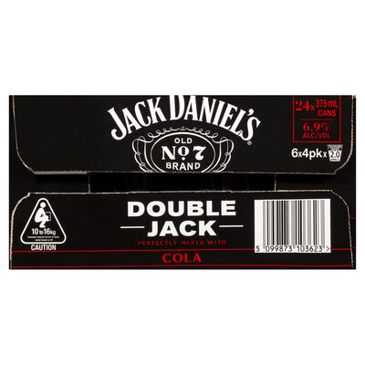 Jack Daniels Double Jack & Cola Can 375mL - Single, 4 & 24 Pack Deals