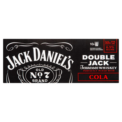 Jack Daniels Double Jack & Cola Can 375mL - 10 Pack Deals