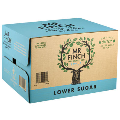 Mr Finch Apple Lower Sugar Cider Bottle 330mL | Liquorland