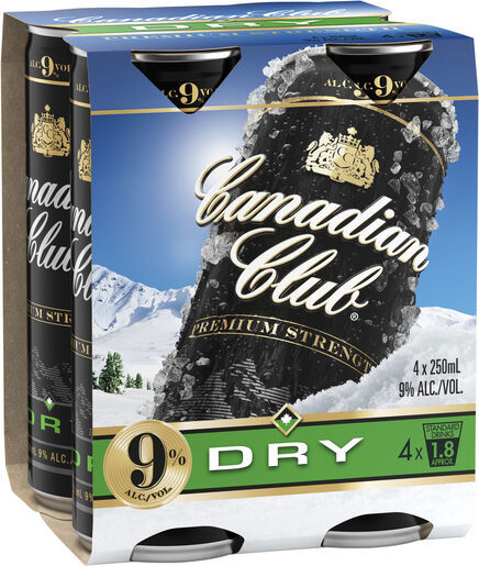 Canadian Club & Dry Premium 9% Can 250mL | First Choice Liquor