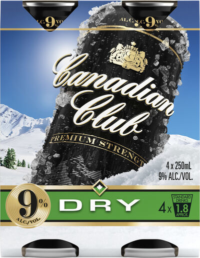Buy Canadian Club & Dry Premium 9% Can 250mL Online