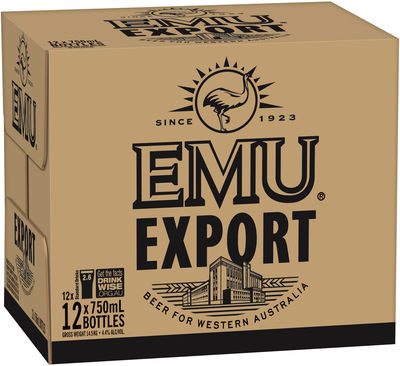 Emu Export Bottle 750mL - Single, 12 Pack & CTN 12 Deals