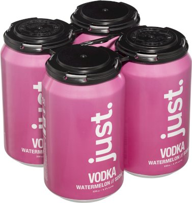 Buy Just Vodka Watermelon Can 330mL Online