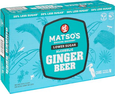 Matso's Lower Sugar Ginger Beer Can 330mL | Liquorland