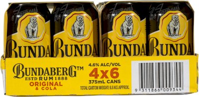Bundaberg UP & Cola Can 375mL | Liquorland